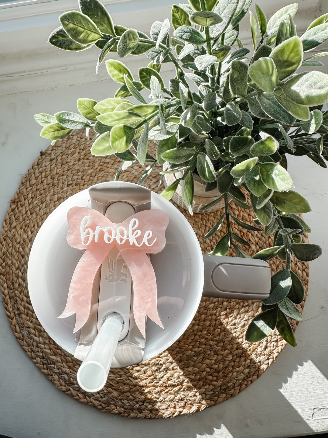 Bow Stanley Topper, Stanley Cup Topper, Custom Stanley Name Plate ...