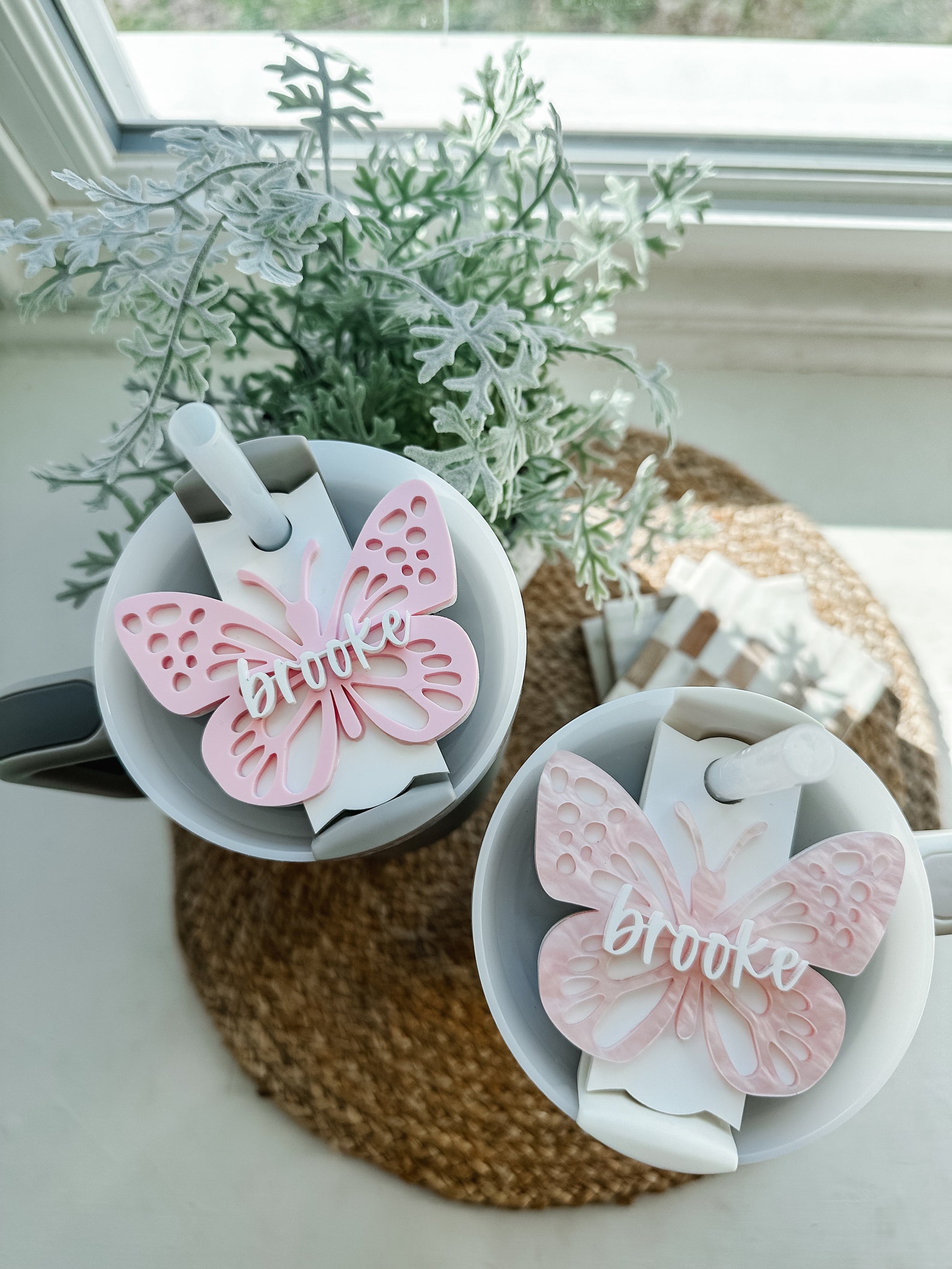 Butterfly Stanley Topper, Stanley Name Plate, Stanley Name Topper ...