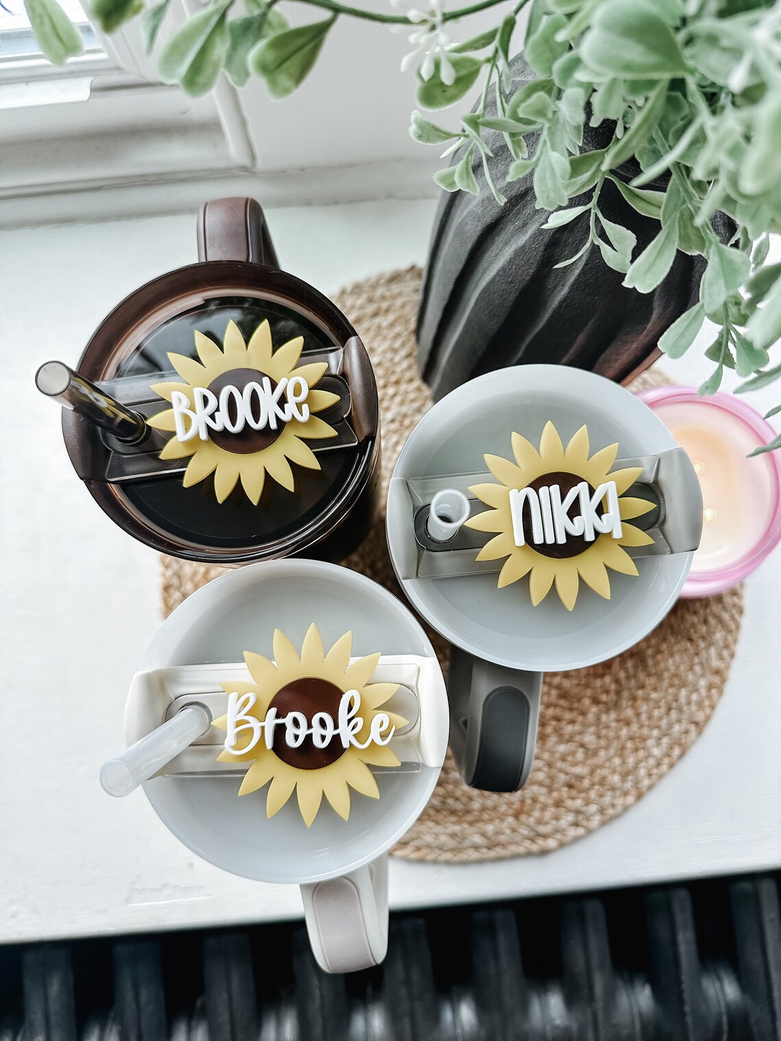 Sunflower Stanley Topper, Sunflower Stanley Name Plate, Flower Stanley ...