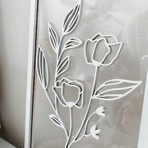 Acrylic Floral Sign, Floral Sign, Wood and Acrylic Sign, Modern Acrylic ...