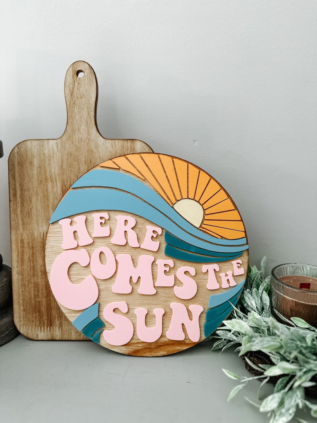 Boho Quote SVG, Here Comes the Sun SVG, Glowforge Ready SVG, Boho Glowforge File, Laser Ready ...