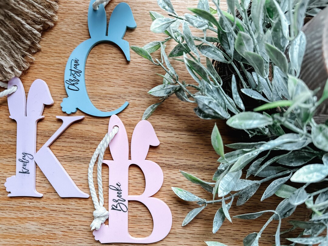 Bunny Ear Letter SVG, Glowforge Easter SVG, Glowforge Easter File ...
