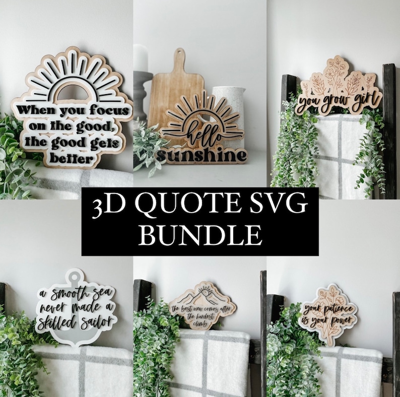 3d Quote Svg BUNDLE 3D Quote Sign SVG Glowforge Ready Svg - Etsy