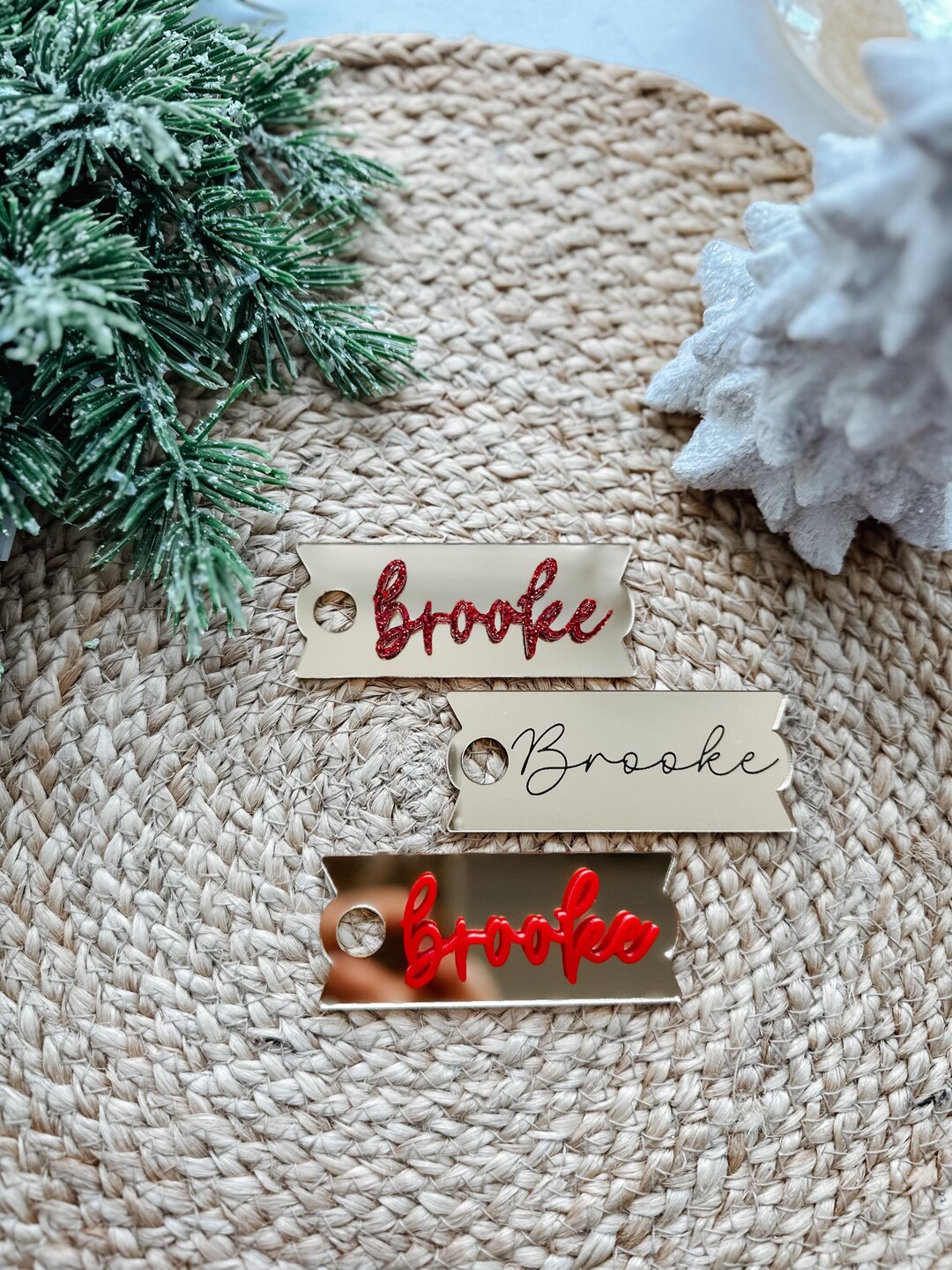 Gold & Red Stanley Topper, Scarlet Tinsel Stanley Topper, Stanley Name ...