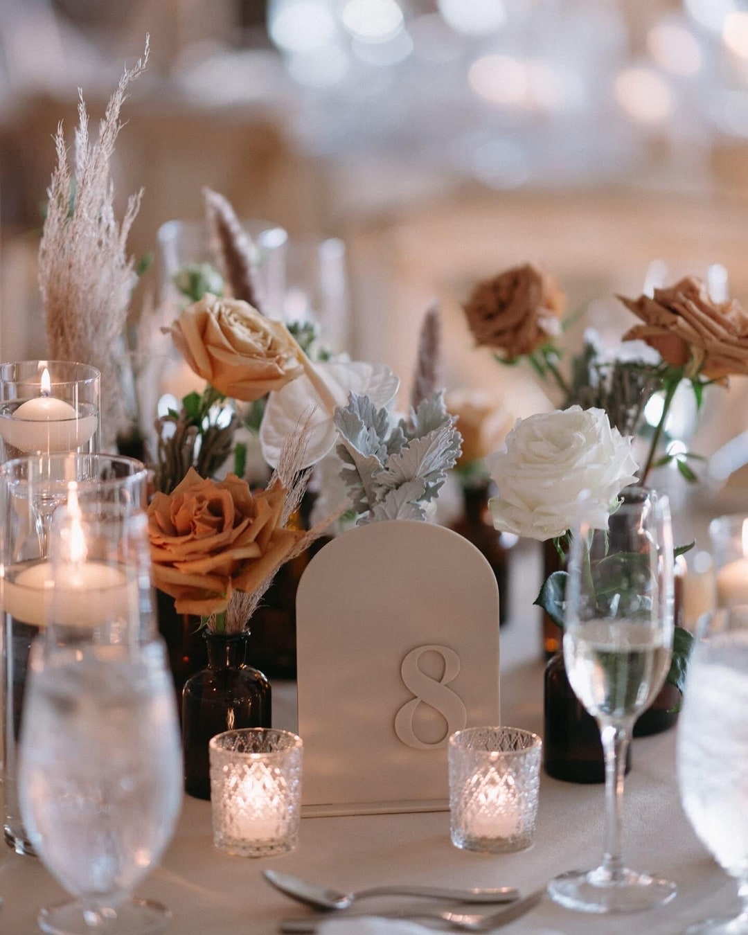 Wedding Table Numbers, Boho Wedding Table Numbers, Monochromatic Table ...