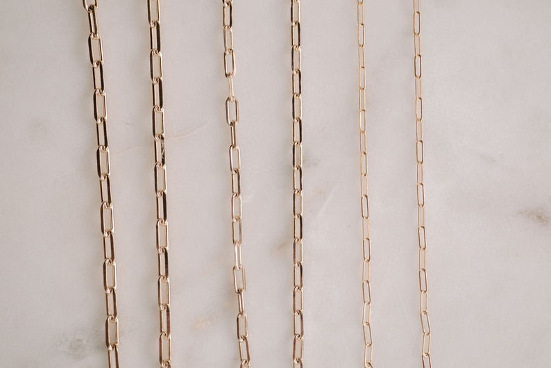 Link Chain 18k Gold Filled Chain Paperclip Chain Gold - Etsy