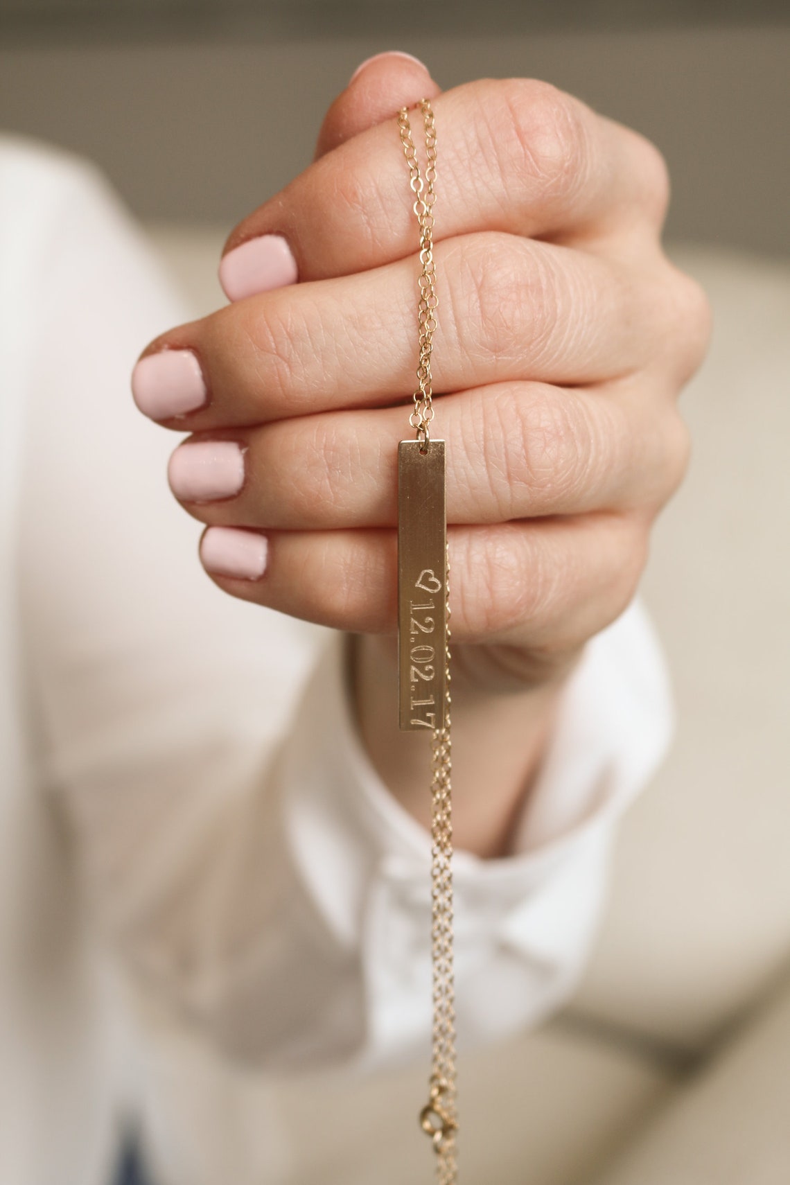 Personalized Bar Necklace Custom Jewelry Personalized | Etsy