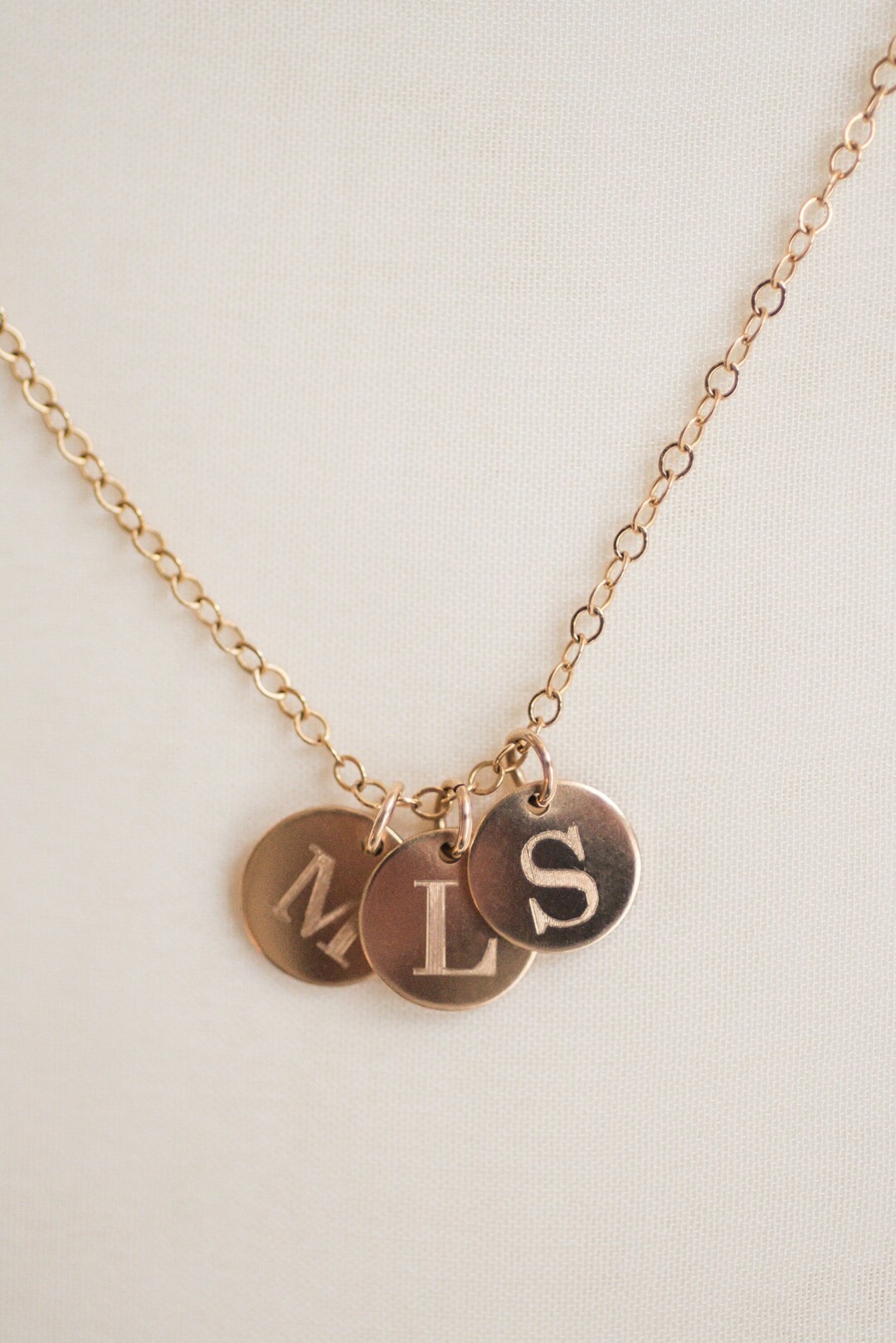 Custom Initial Necklace: Sterling Silver or Gold-filled Personalized ...