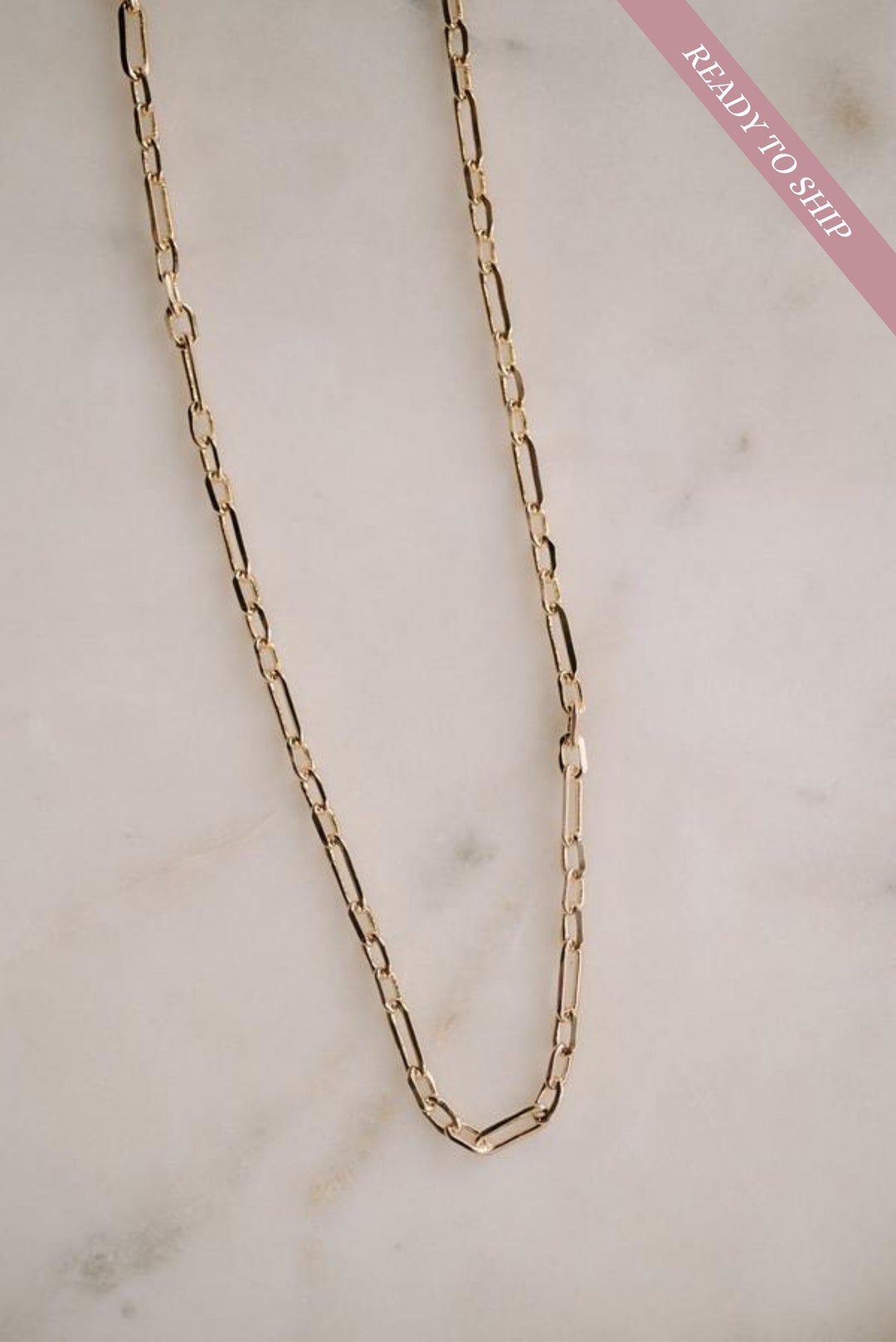 Long Short Link Chain, 18k Gold Filled Chain, Gold Chain, Gold Jewelry ...