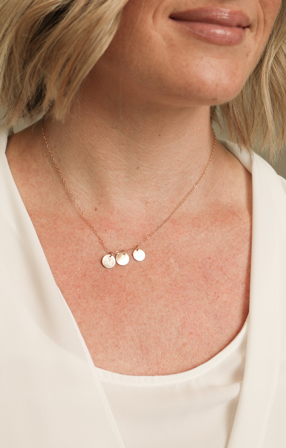 Personalized Disc Necklace Custom Jewelrypersonalized - Etsy