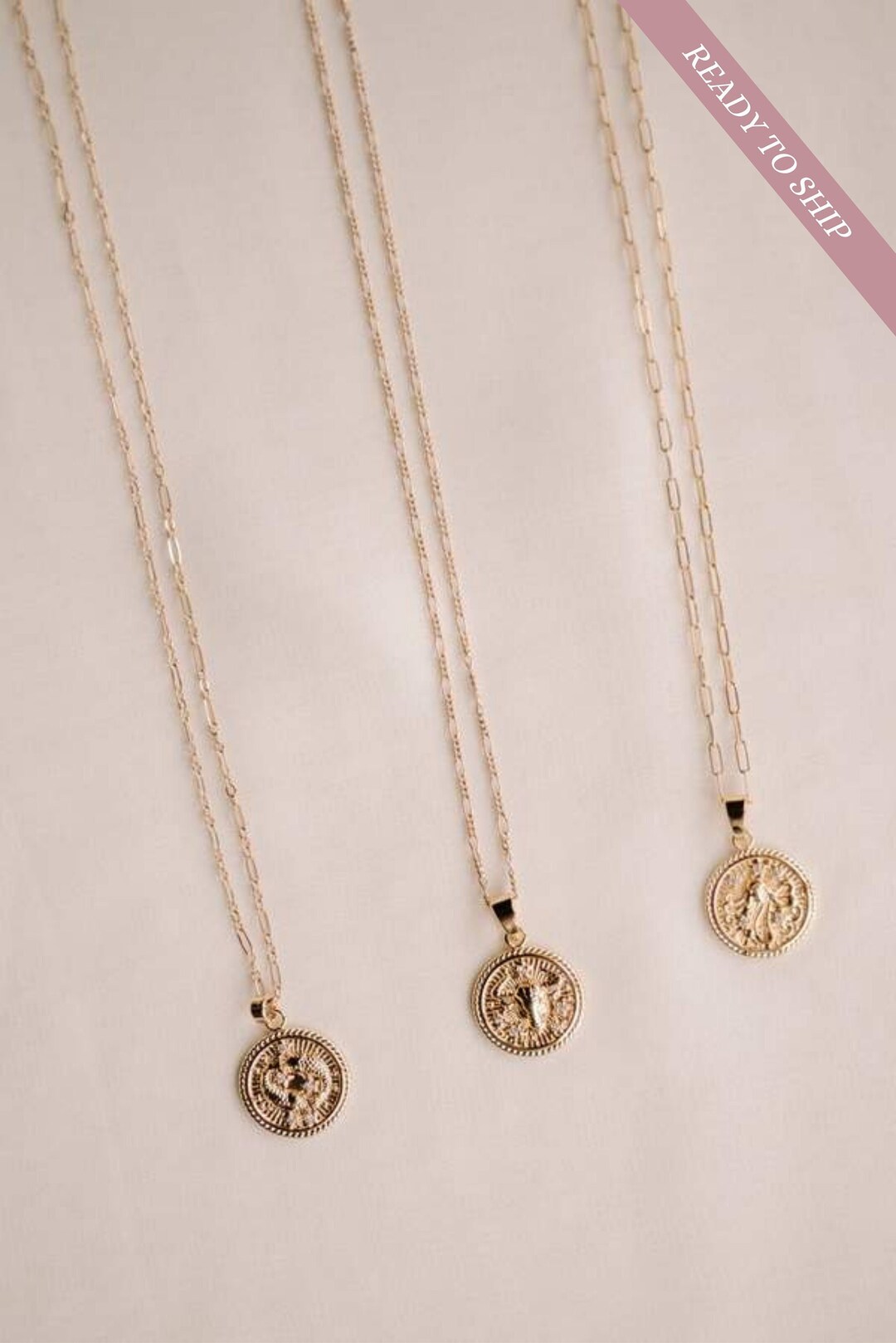 Zodiac Necklace, Zodiac Jewelry, Zodiac Sign, Handmade Jewelry, Coin ...