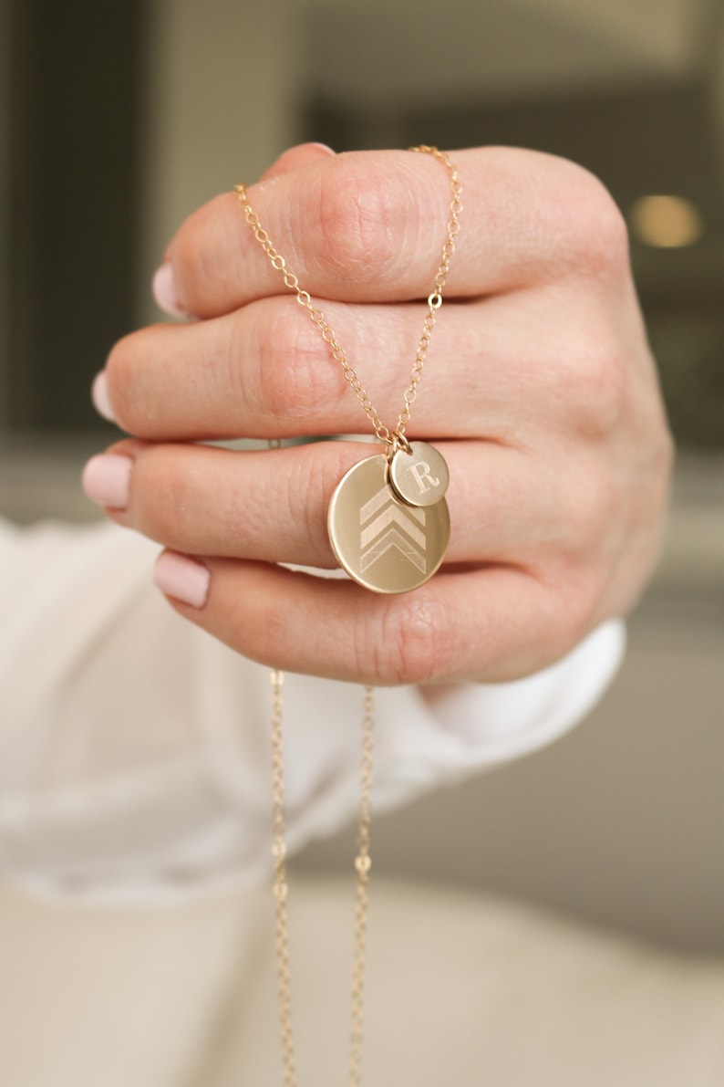 Down Syndrome Awareness Necklace: Personalized Chevron Initial Disc - Etsy