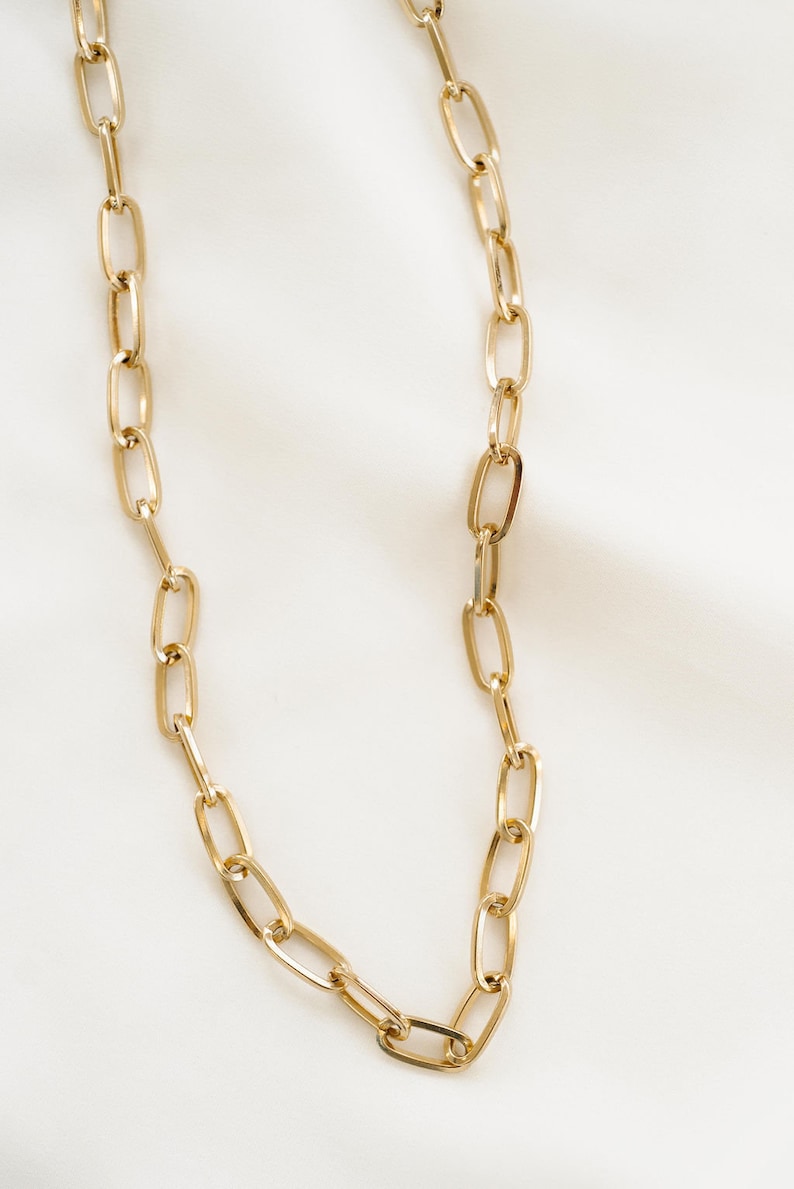Large Link Chain 18k Gold Filled Chain XXL Paperclip Chain | Etsy