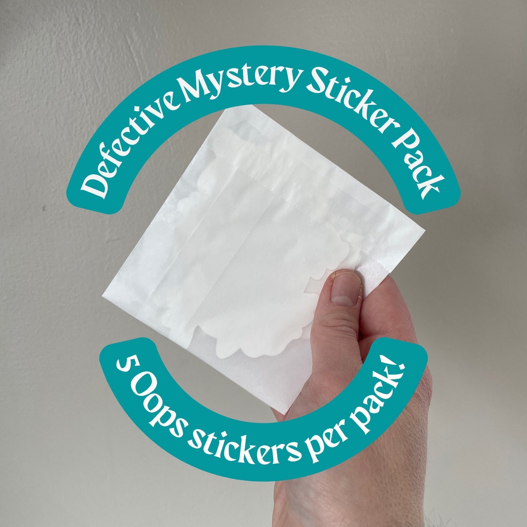 Mystery Sticker Pack Defected Stickers Oops Stickers Defective Mystery ...