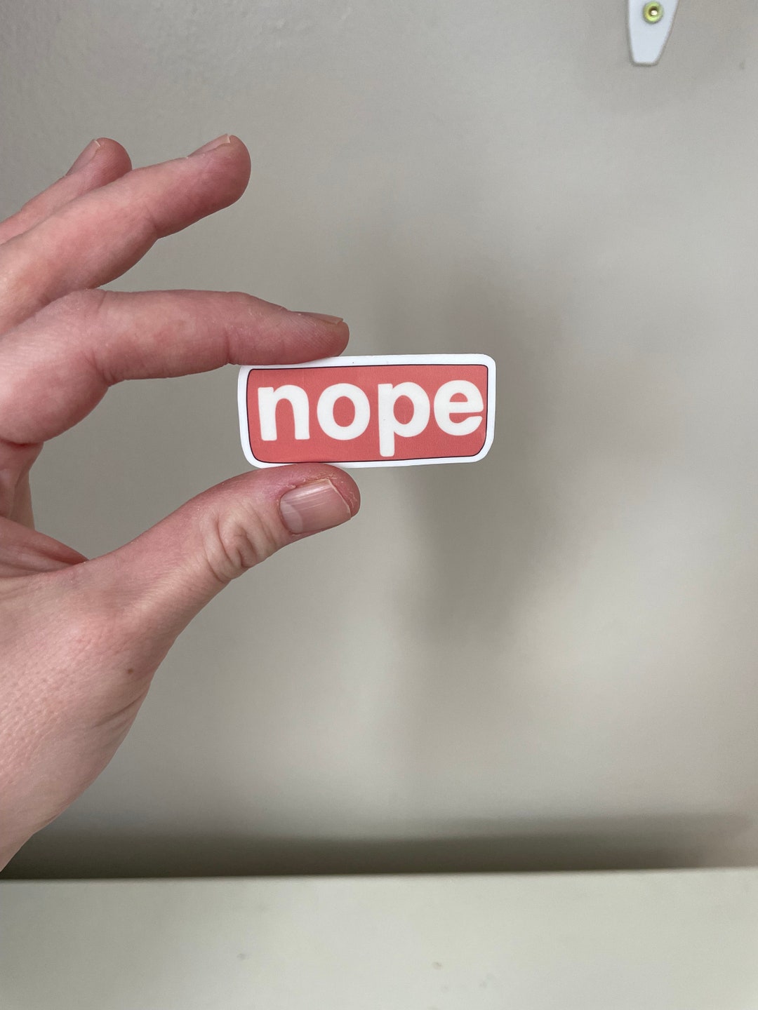 Nope Sticker Sarcastic Sticker Laptop Sticker Water Bottle Sticker ...