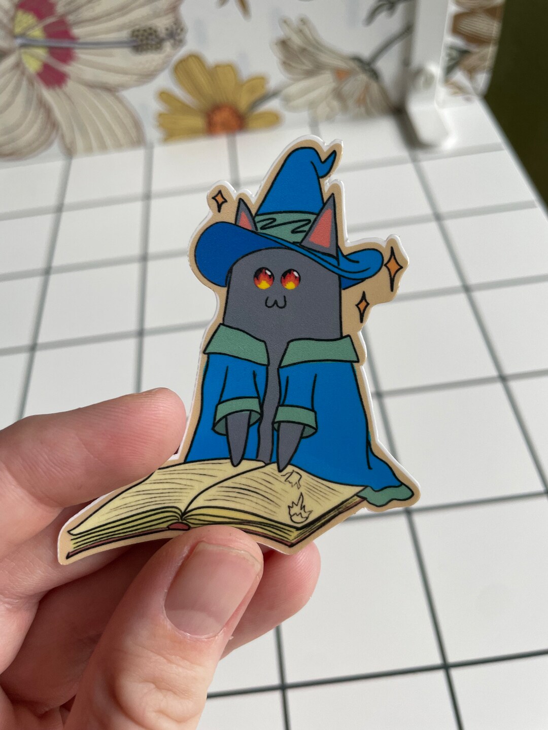 Fireball Cat Sticker RPG Themed Cat Sticker Cat Sticker Laptop Sticker ...