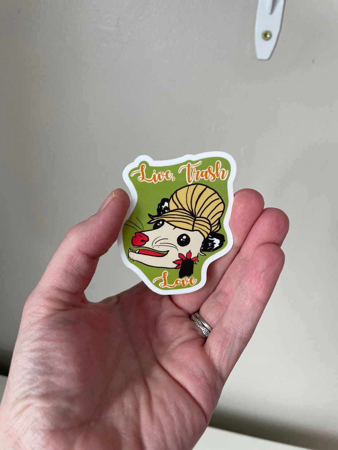 Live Trash Love Sticker Possum Sticker Laptop Sticker Water Bottle ...