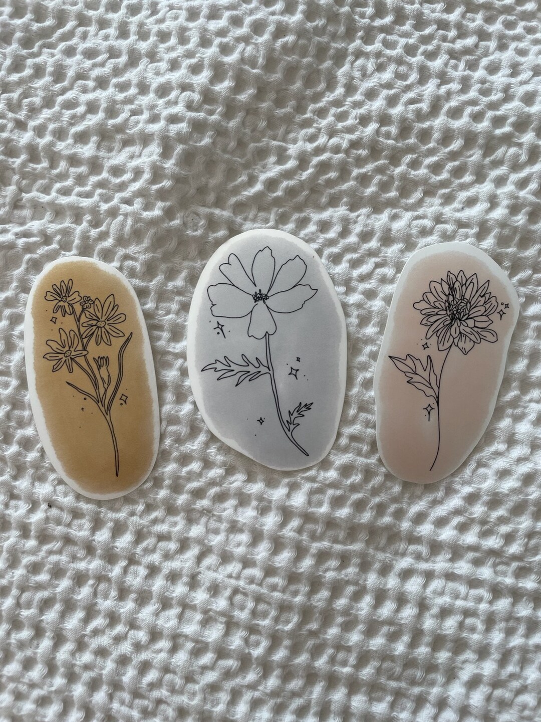 Starry Fall Flower Sticker Collection Fall Flowers Stickers - Etsy