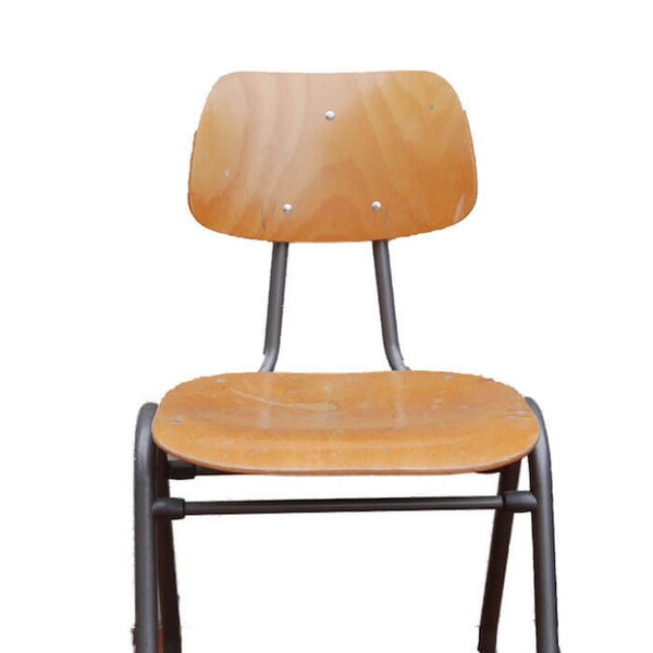 Wood School Chair - Etsy