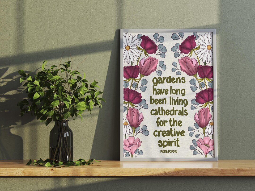 Botanical Inspirational Quote Art Print | 8x10 Digital Download ...