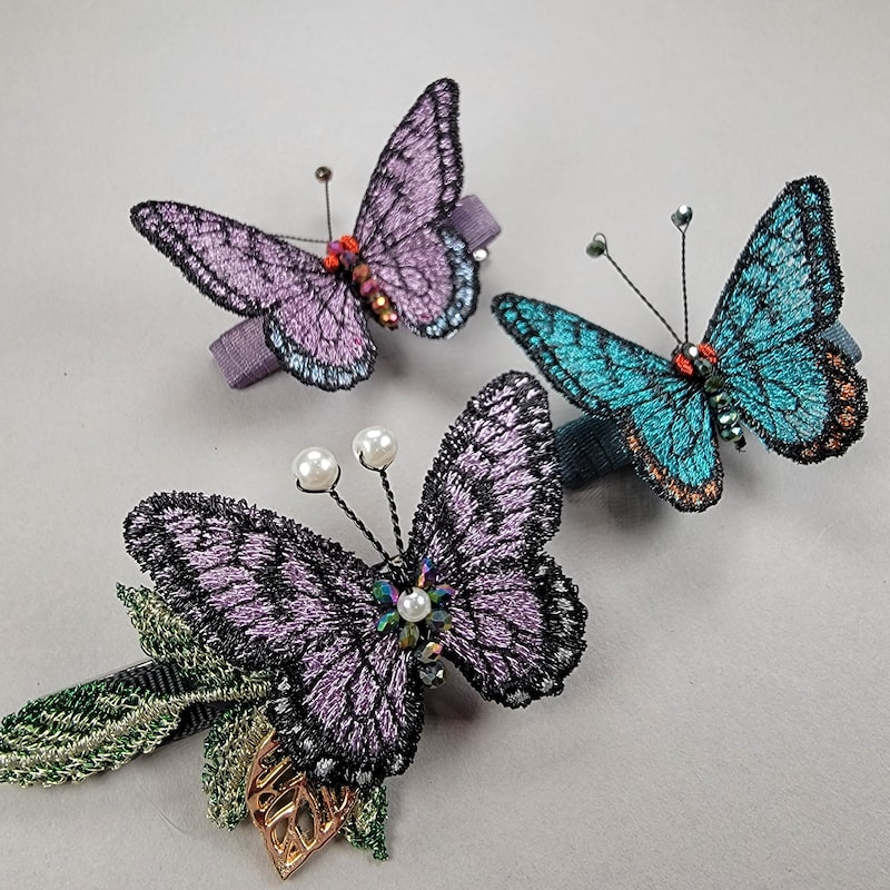 Butterfly Hair Barrette - Etsy