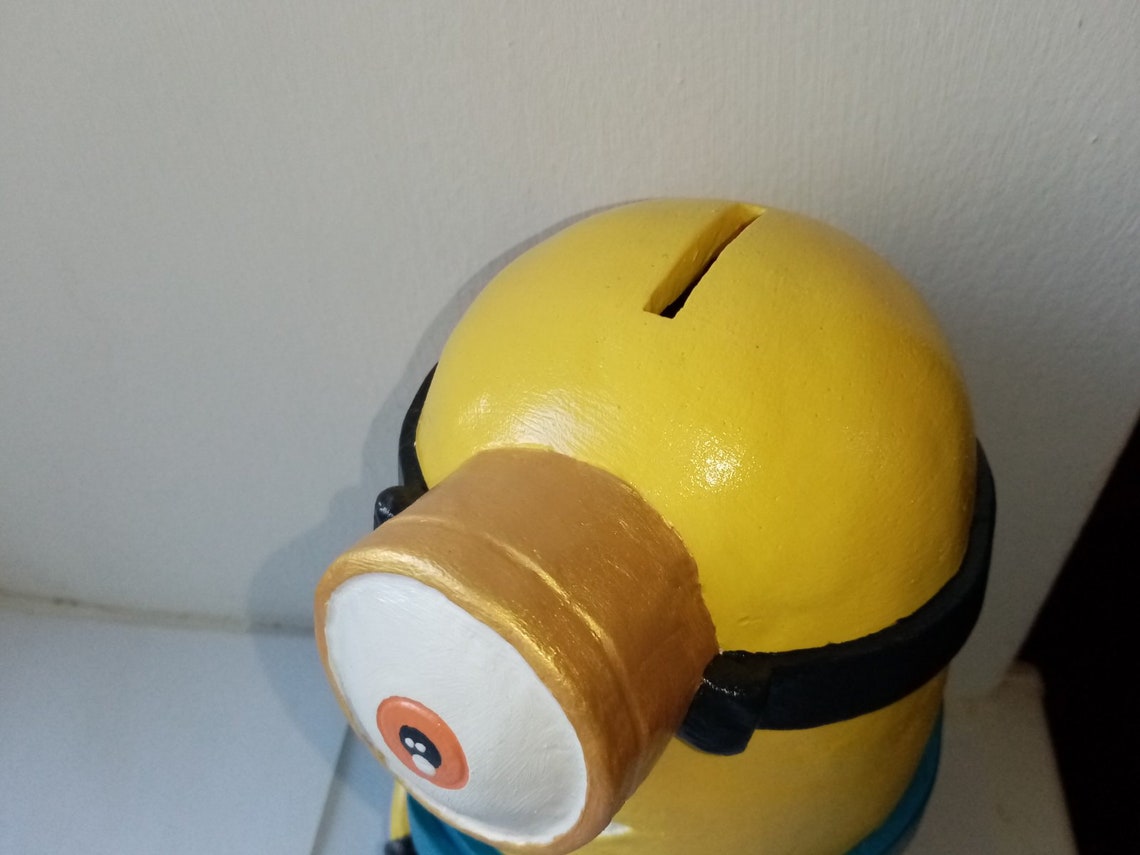 Piggy Bank Minion Money Box Decor Birthday Present | Etsy