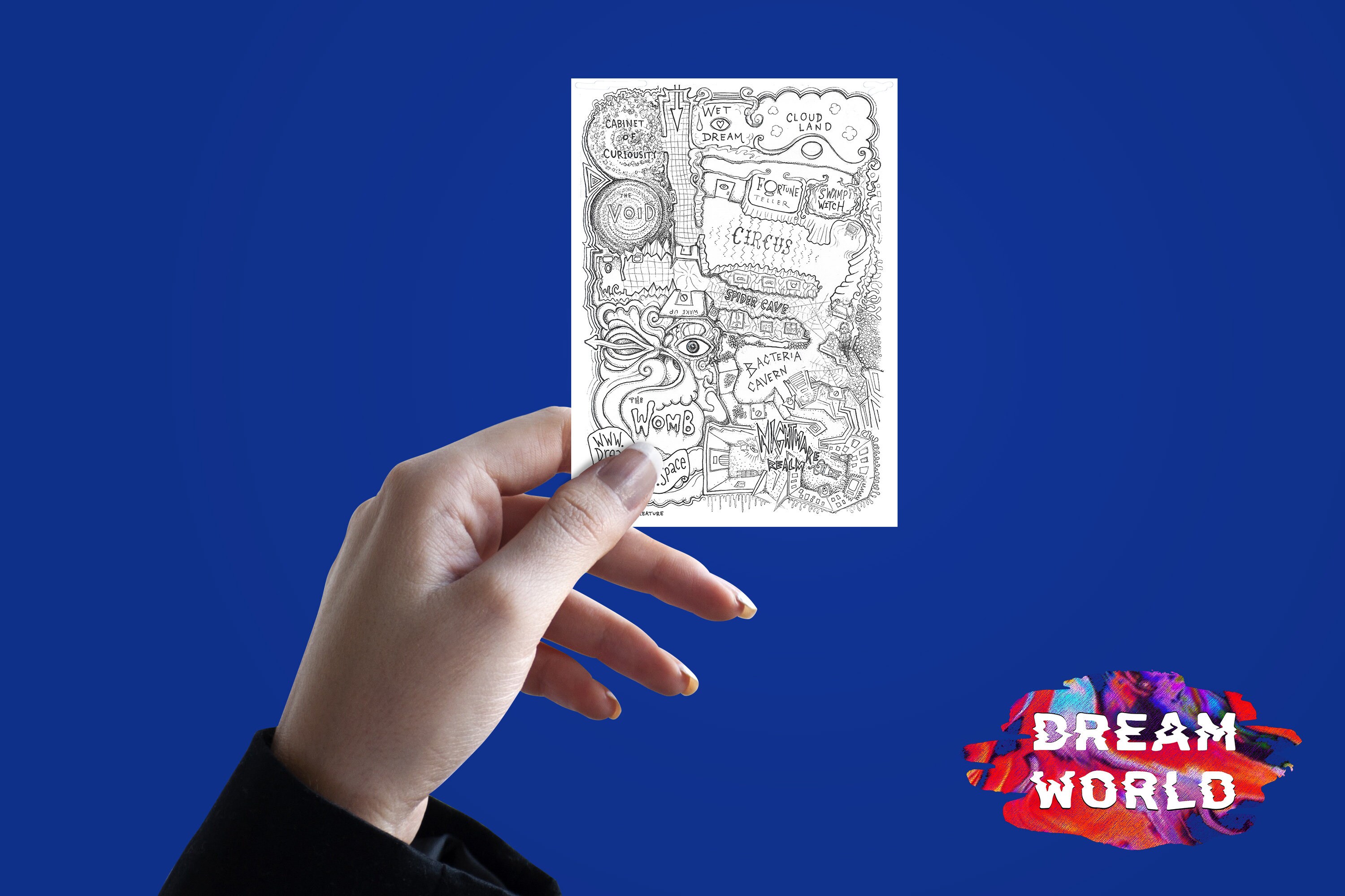 Trippy Map of Dream World 1 by Dr Creature - Etsy