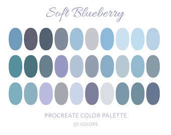 Muted Blue Color Palette - Etsy
