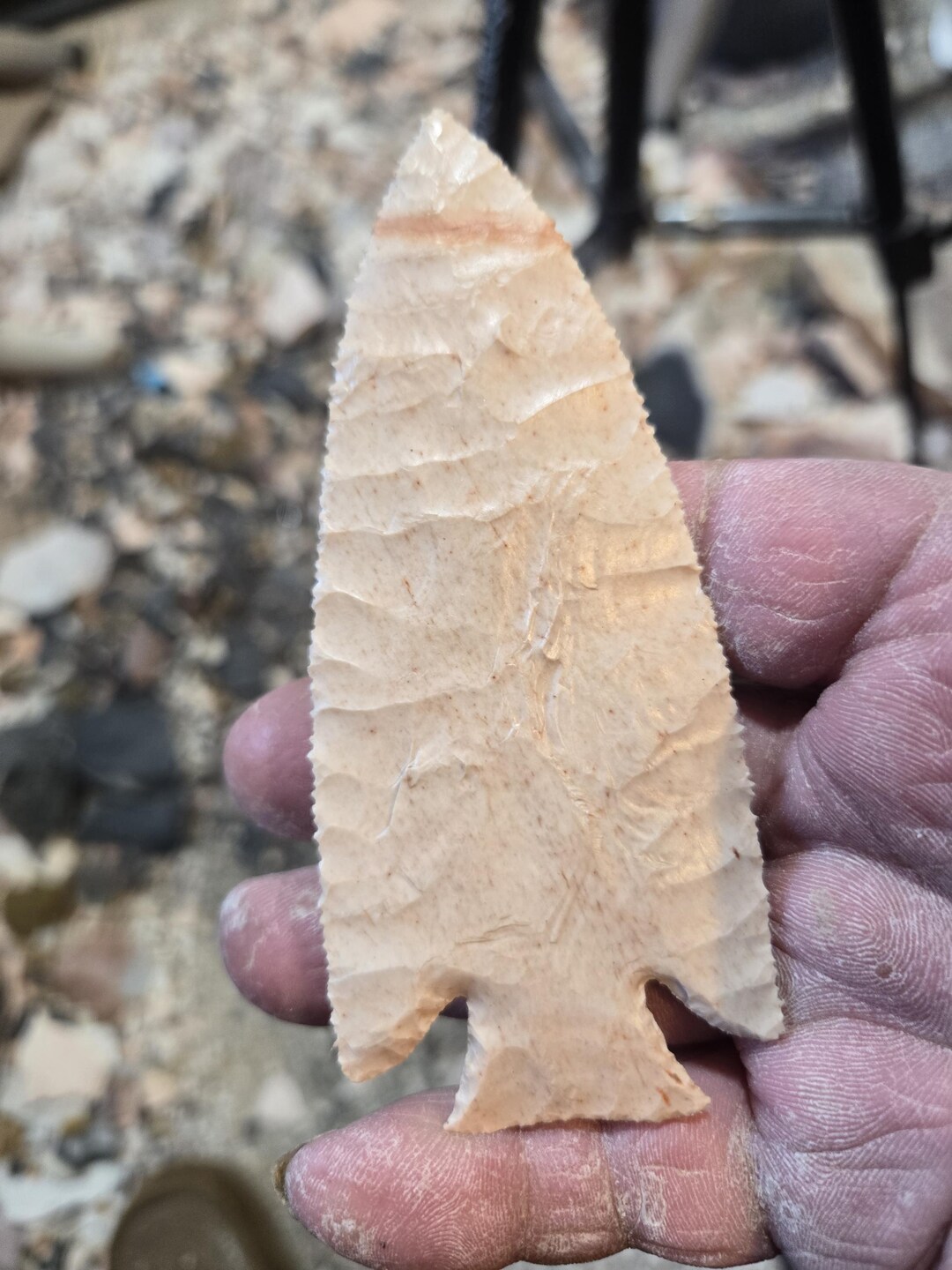 A Really Nice 4 1/2 Inch Hardin Point Made From Peoria Chert From ...