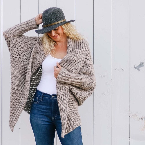 Crochet Pattern / Easy Cardigan From Rectangle / Beginner - Etsy