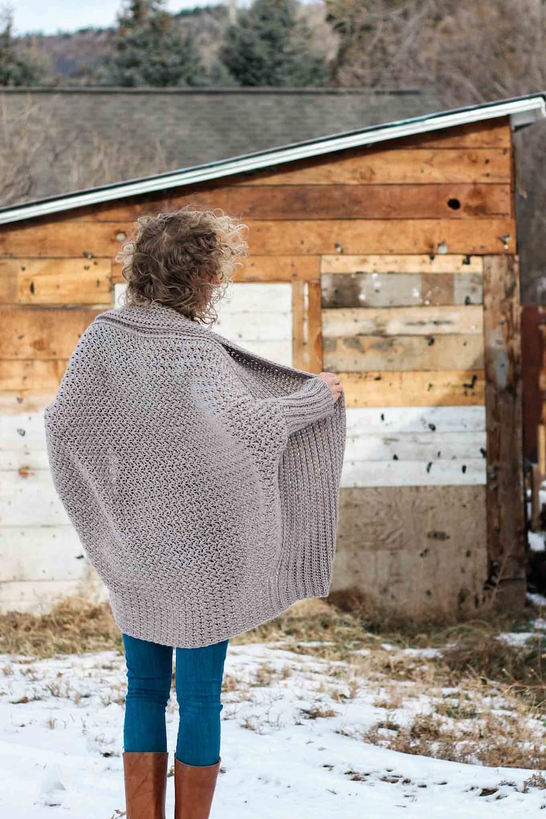 Crochet Pattern / Easy Cardigan From Rectangle / Beginner - Etsy Canada