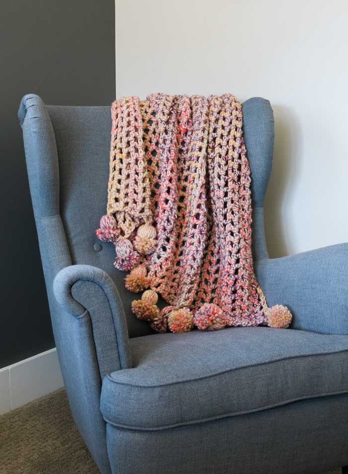 Crochet Pattern / Fast Crochet Blanket / Easy Beginner Throw / Chunky ...