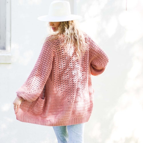 Crochet Pattern / Easy Cardigan From Rectangle / Beginner - Etsy