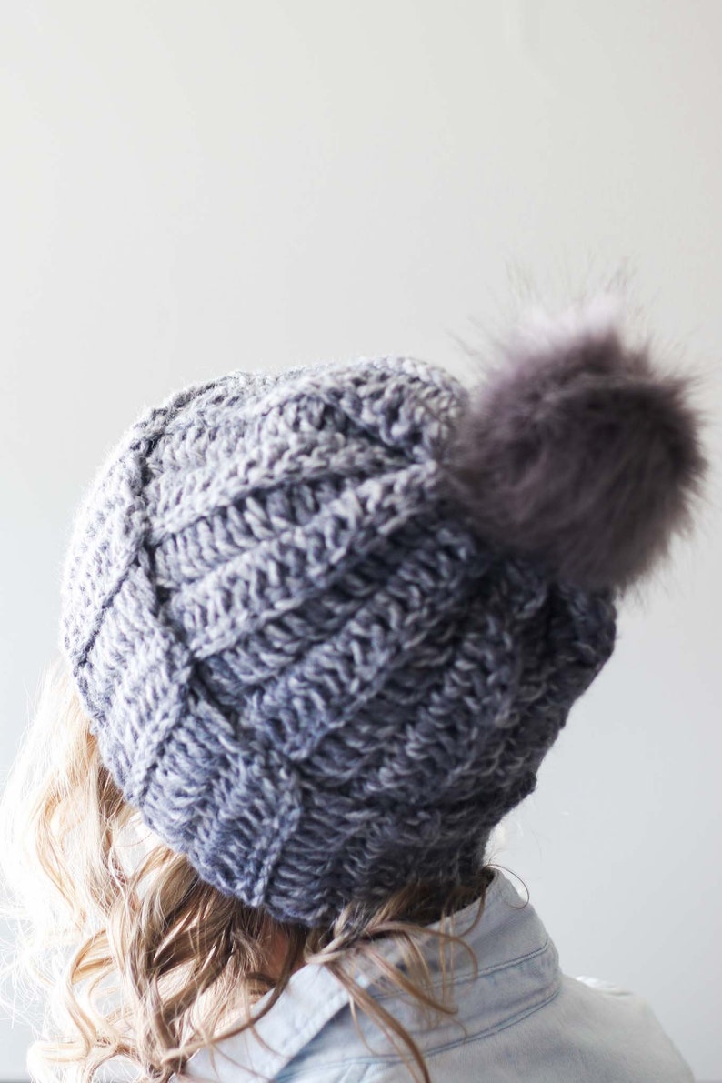 Crochet Pattern / Easy Adult Beanie Made From Rectangle / - Etsy