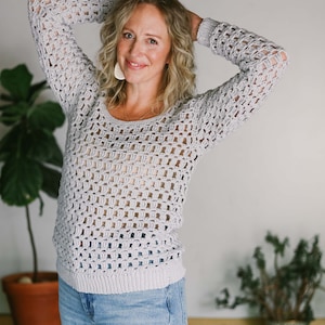 Crochet Pattern / Sweater Crochet Pattern / Mesh Crochet Sweater ...