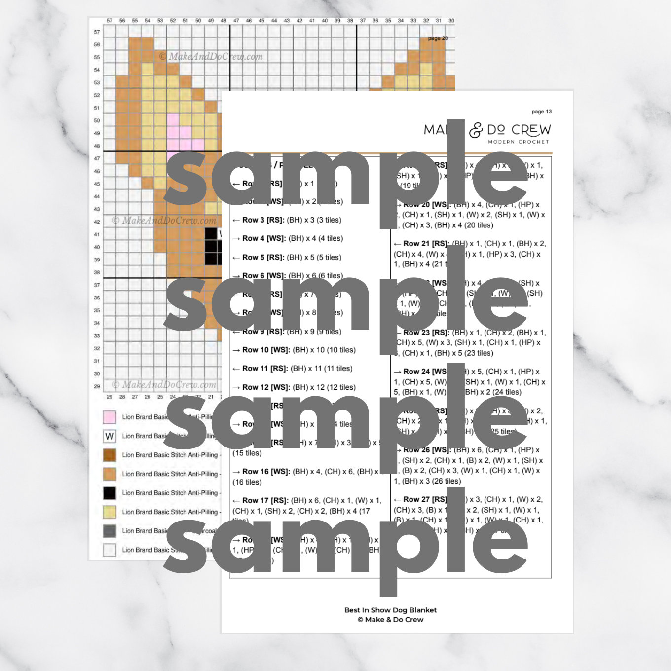 Crochet Pattern / Havanese Dog Portrait Blanket / C2C Dog - Etsy