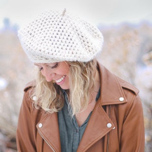 Crochet Pattern / Crochet Tam Hat / Stylish Beret / Lightweight Winter ...