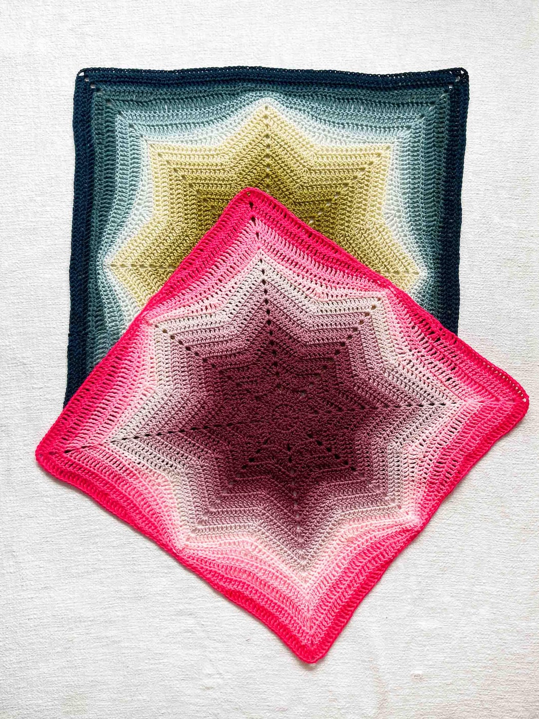 Crochet PATTERN E-BOOK & VIDEO / Fast Ombre Star Blanket / Crochet ...
