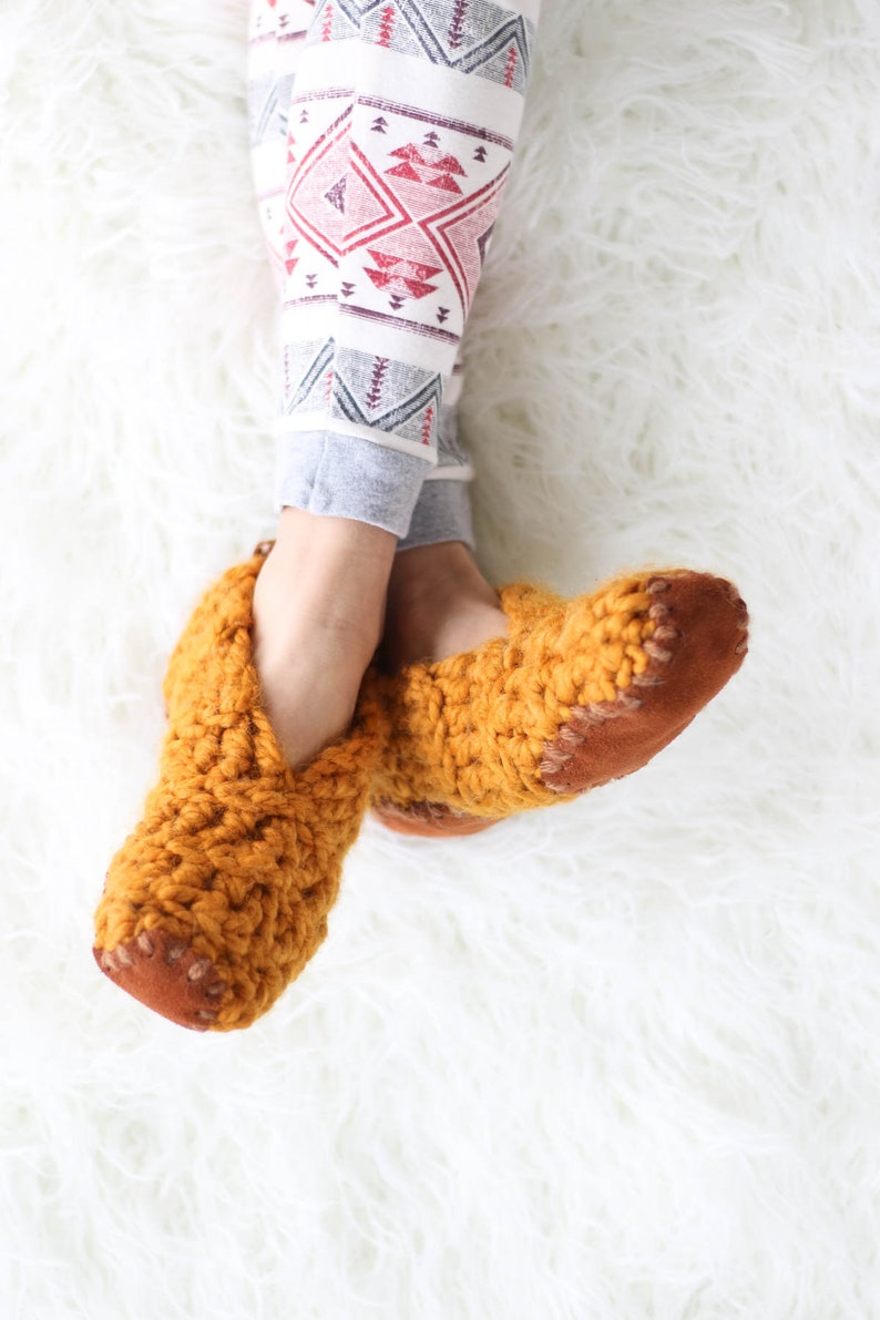 Crochet Pattern / Easy Unisex Slippers Made From Rectangle / - Etsy