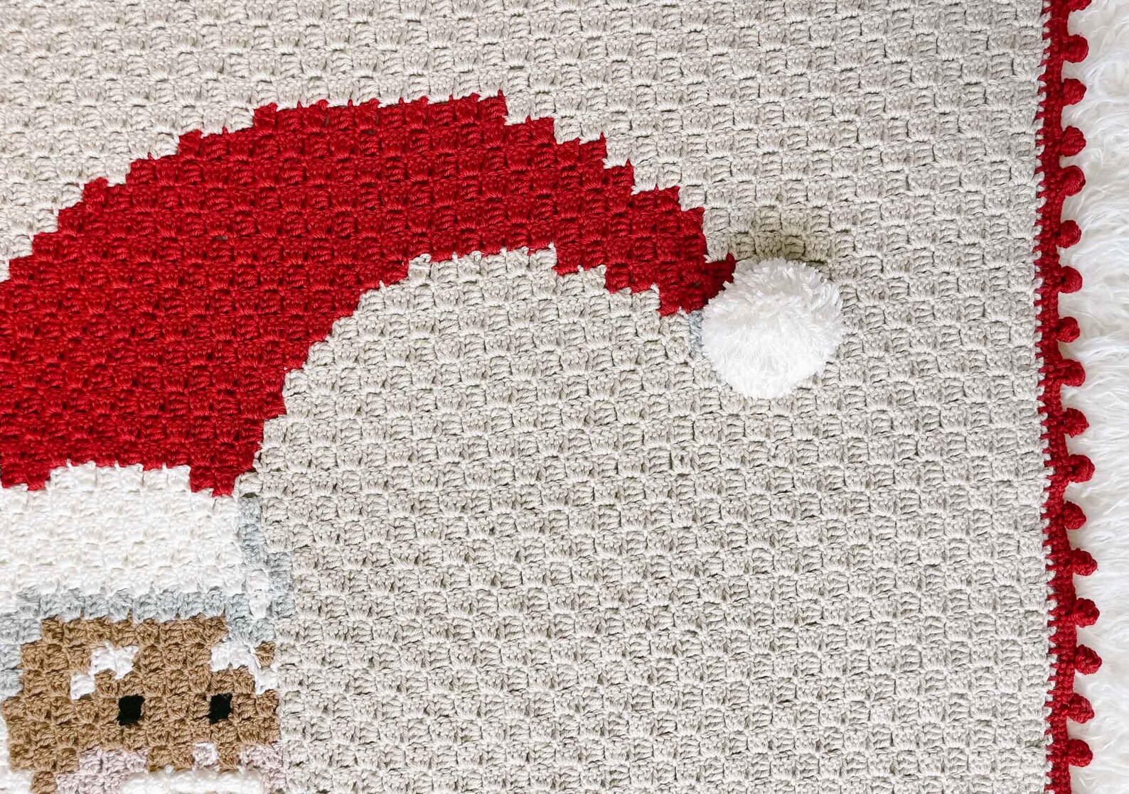 Crochet Pattern / Corner to Corner Santa Blanket / Christmas Blanket ...