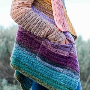 Crochet Pattern / Crochet Gradient Cardigan / Made From Remixed Yarn ...
