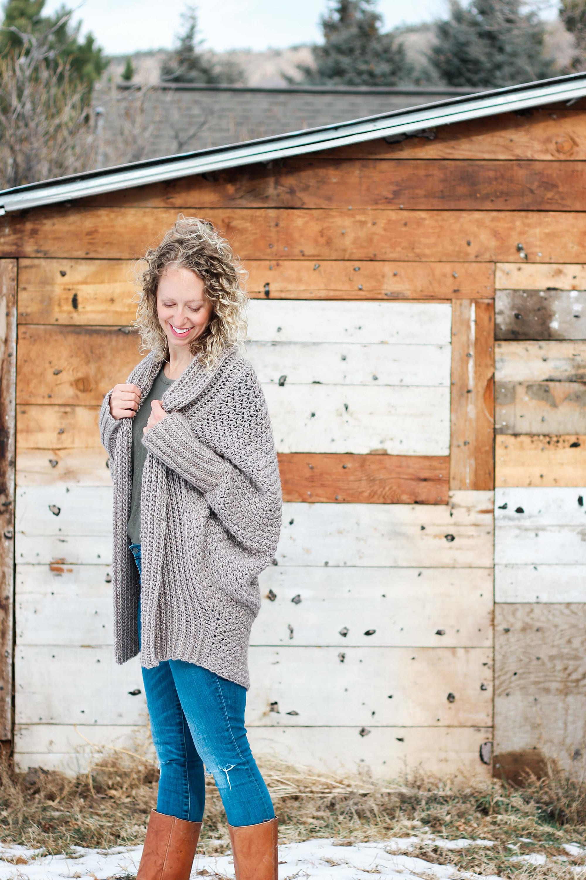 Crochet Pattern / Easy Cardigan From Rectangle / Beginner | Etsy Australia