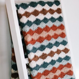 Crochet Pattern / Wave Effect Blanket / Ocean Inspired Throw / Ripple ...