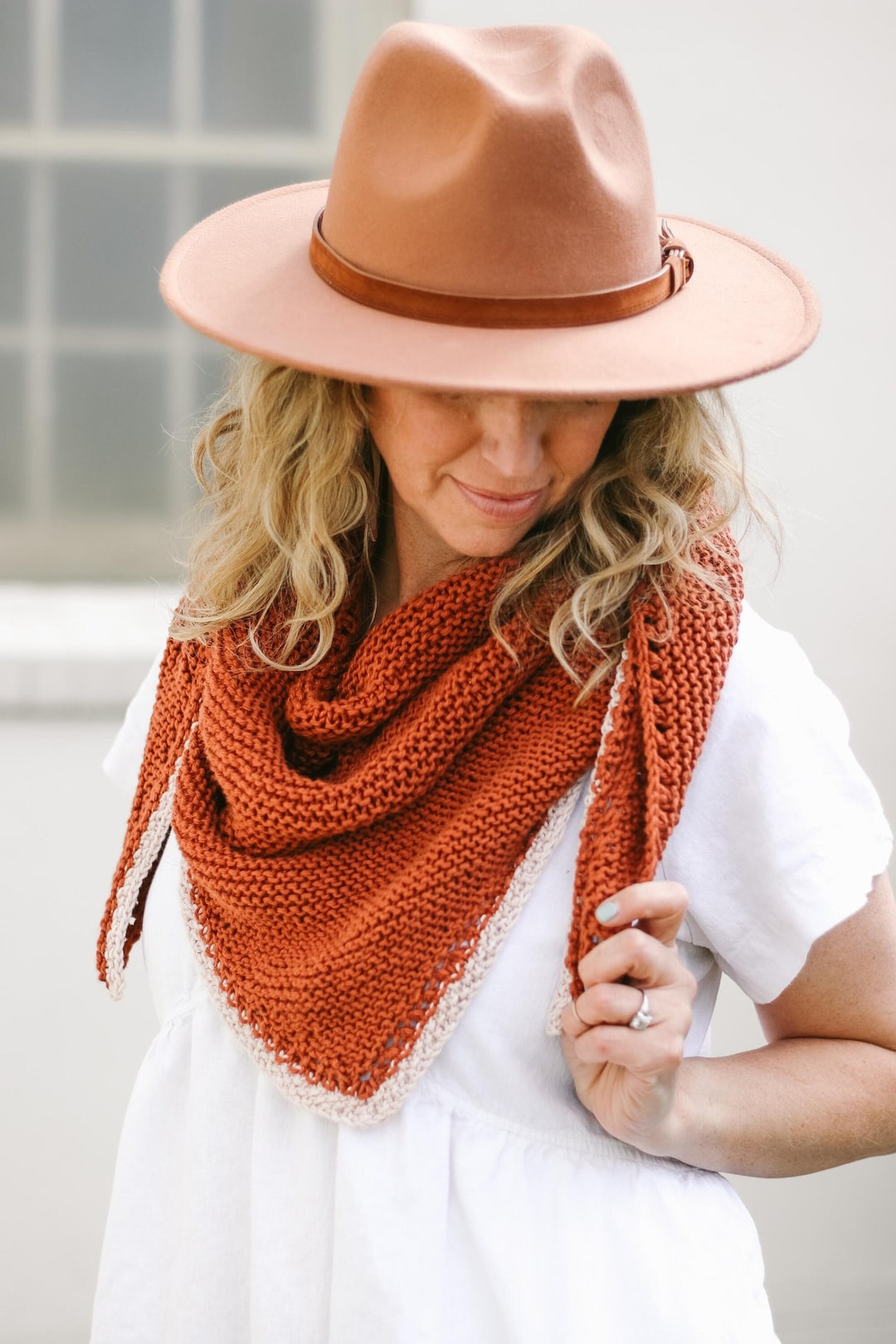 Knitting Pattern / Easy Knit Triangle Scarf / Beginner / Lightweight ...