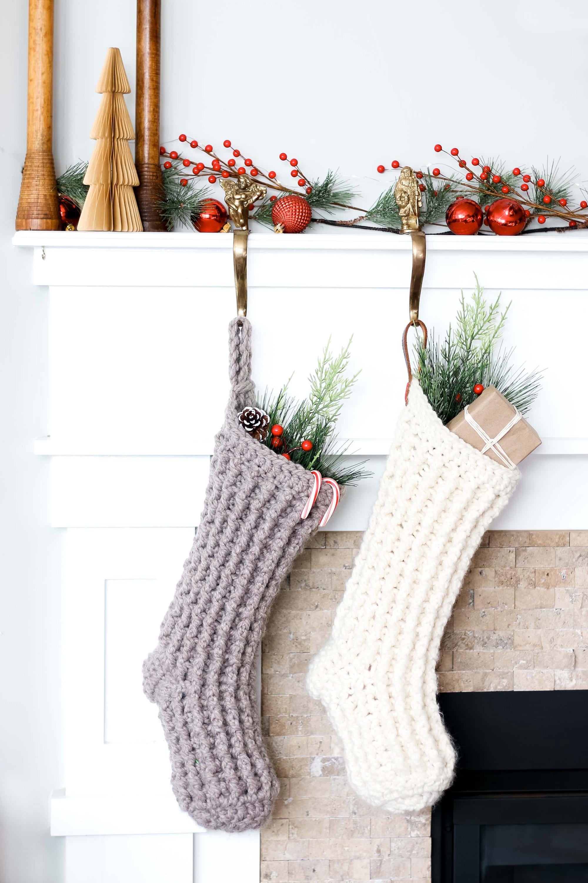 Crochet Pattern / Crochet Christmas Stocking Pattern / Fast + Easy / 2 ...
