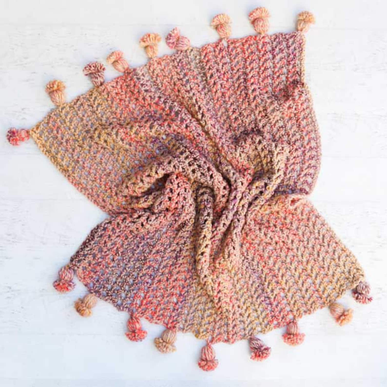 Crochet Pattern / Fast Crochet Blanket / Easy Beginner Throw / Chunky ...