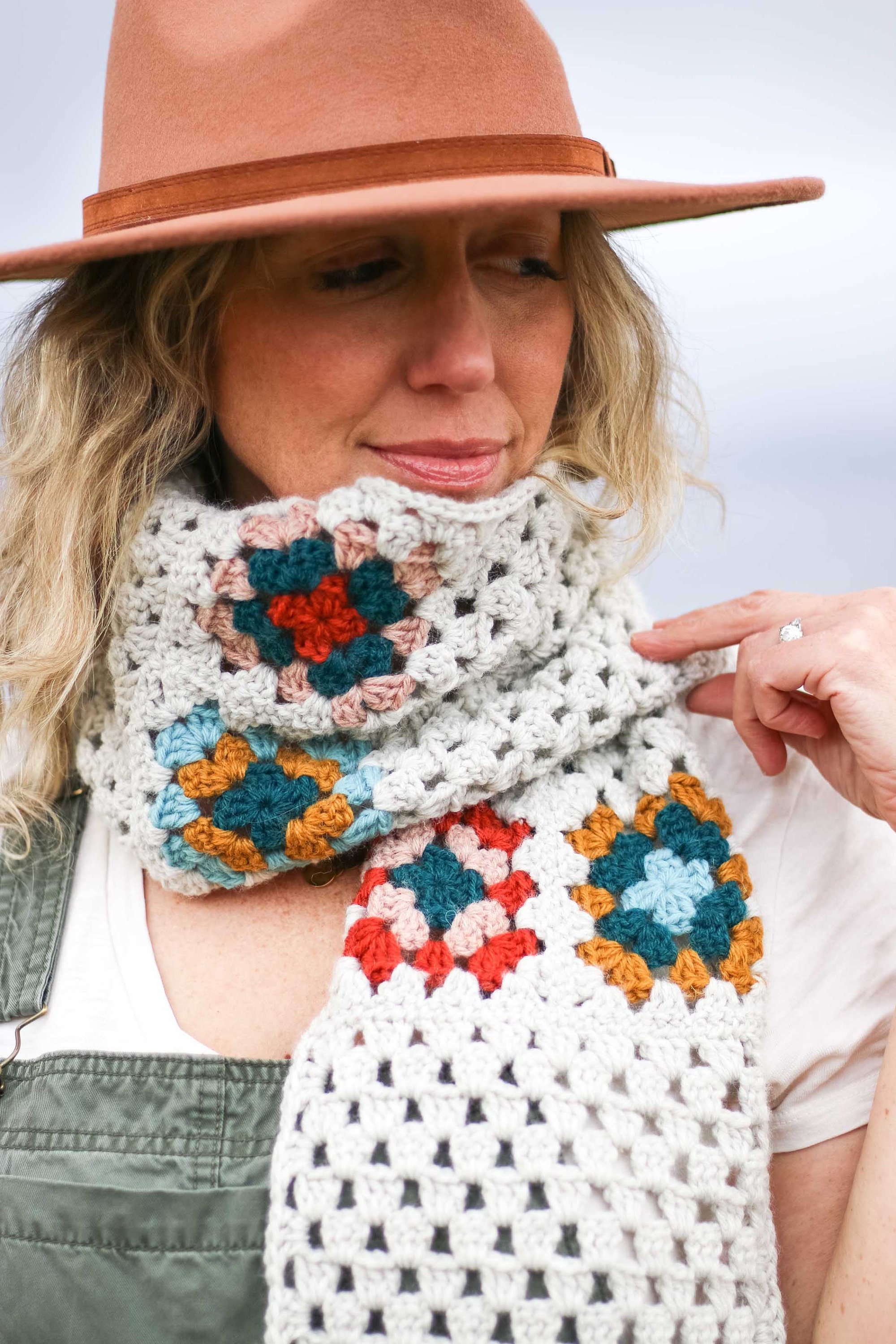 Crochet Pattern / Scrap Yarn Crochet Scarf / Simple Granny Stripe ...