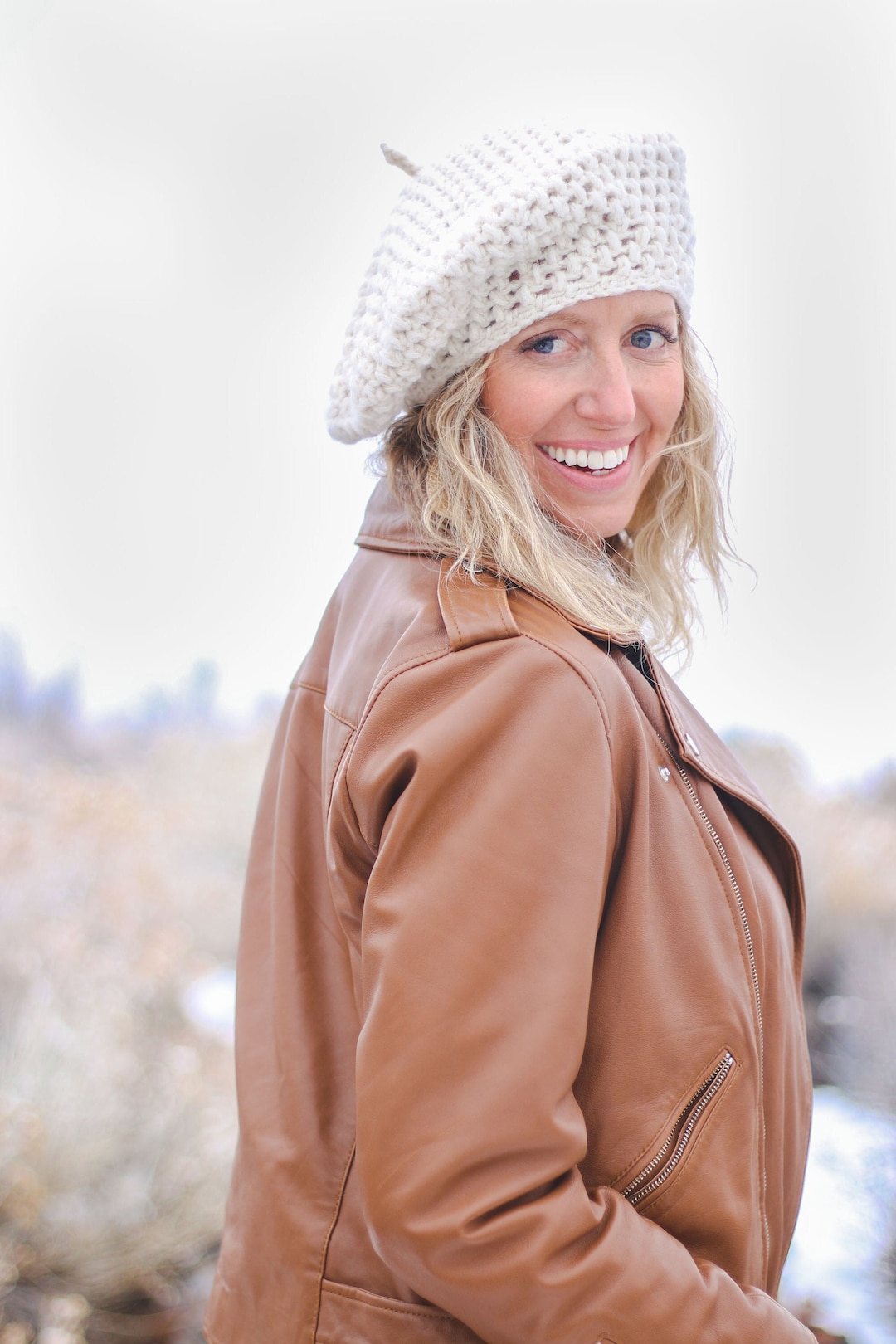 Crochet Pattern / Crochet Tam Hat / Stylish Beret / Lightweight Winter ...