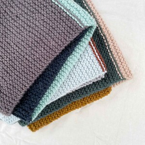 Knitting Pattern / Easy Color Block Blanket / Modern Patchwork Blanket ...