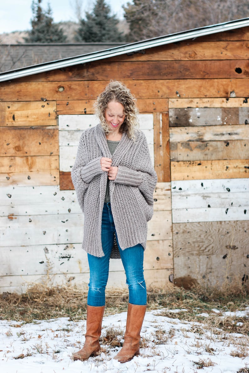 Crochet Pattern / Easy Cardigan From Rectangle / Beginner - Etsy